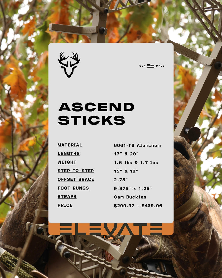 Ascend Climbing Sticks – Elevate Stand Co.