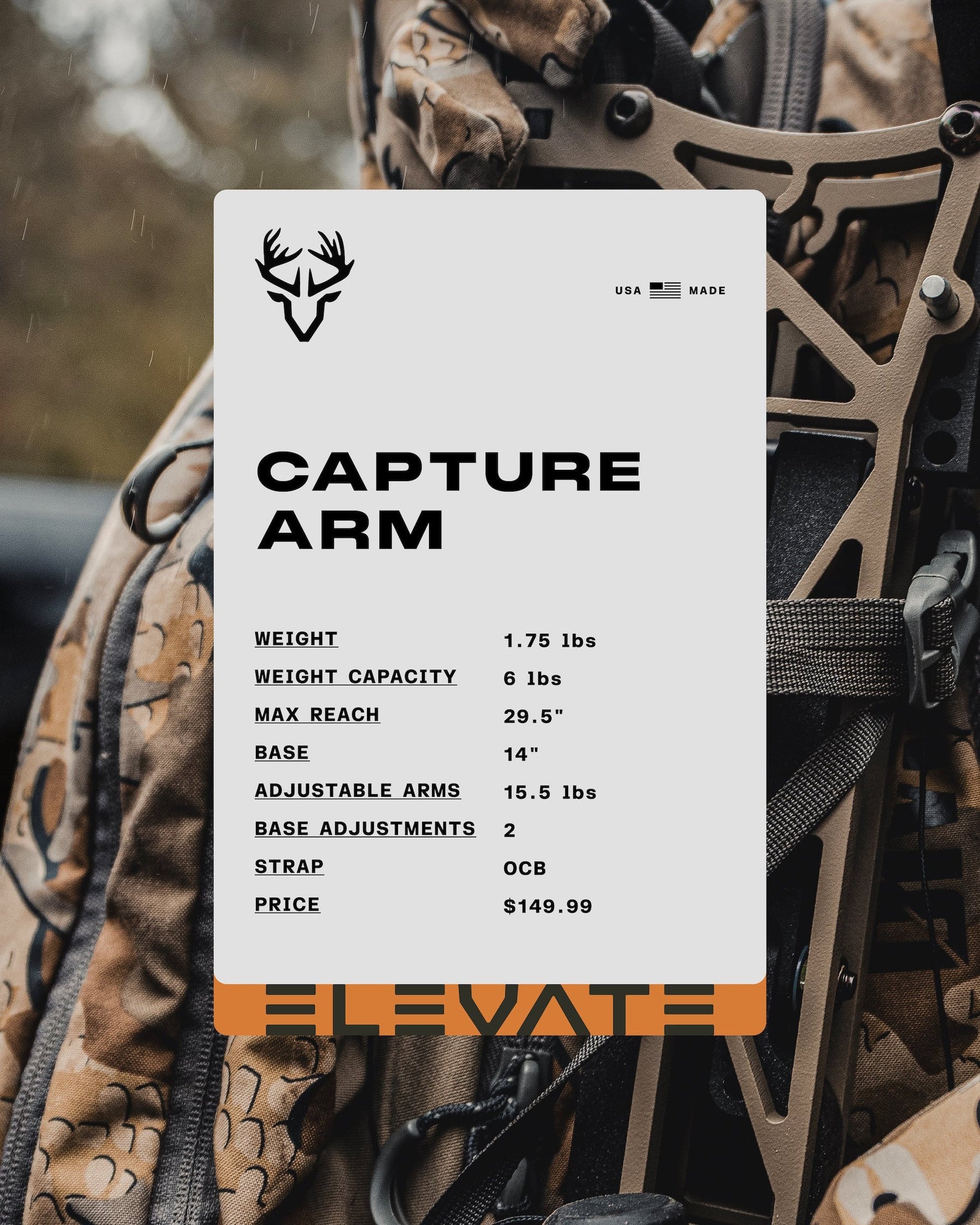 Capture Camera Arm – Elevate Stand Co.