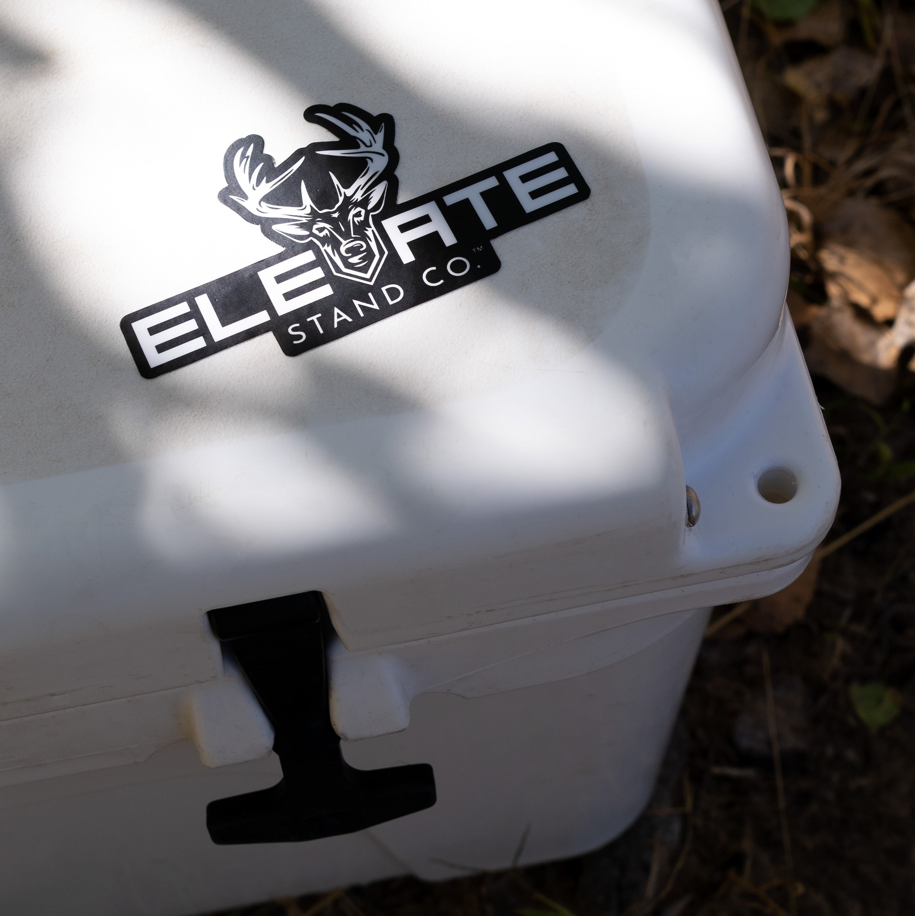 Black Elevate Logo Sticker – Elevate Stand Co.